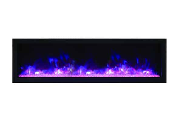 Remii 35" Extra Slim Built-In Electric Fireplace - Crackle Electric ...
